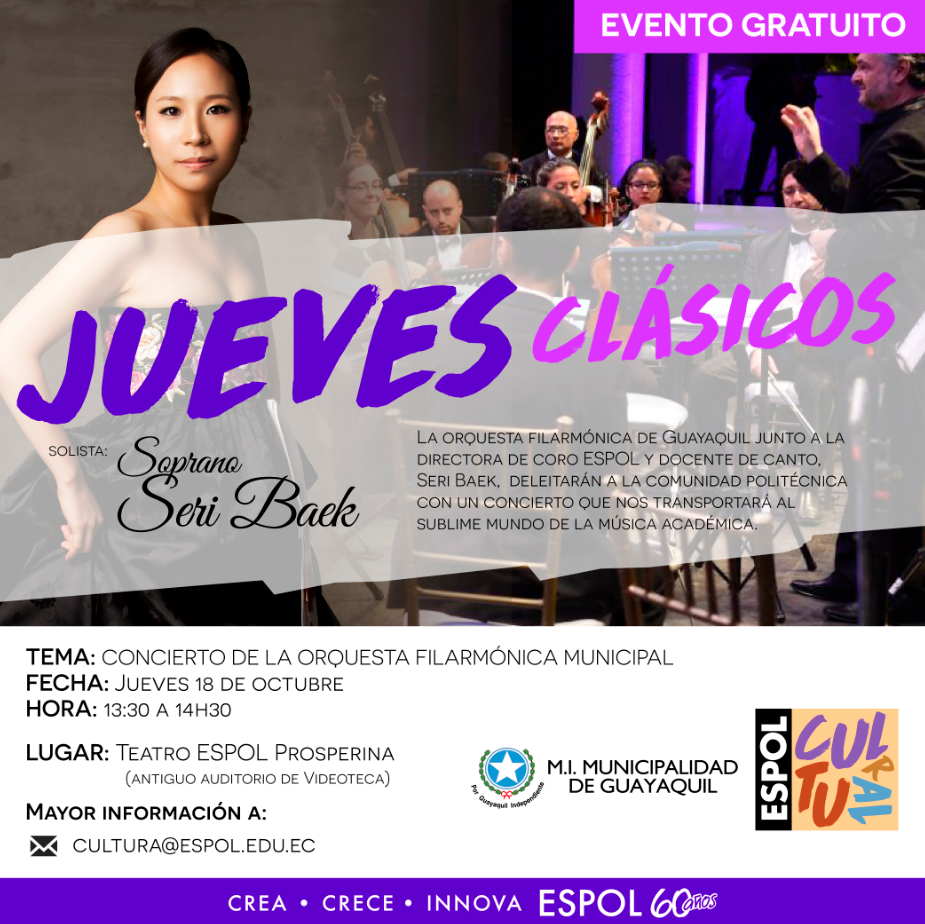 Jueves Clásicos con la solista Soprano Seri Baek | Escuela Superior ...